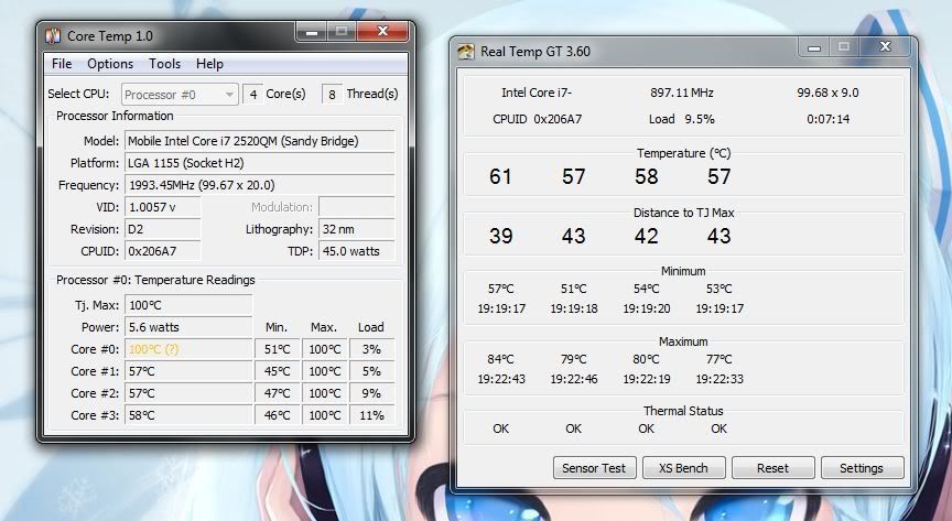 Mobile Sandy Bridge temp experiment | Overclock.net