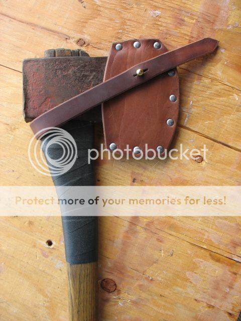 Self made leather axe sheath and axe sling for heavy axe | Bushcraft ...