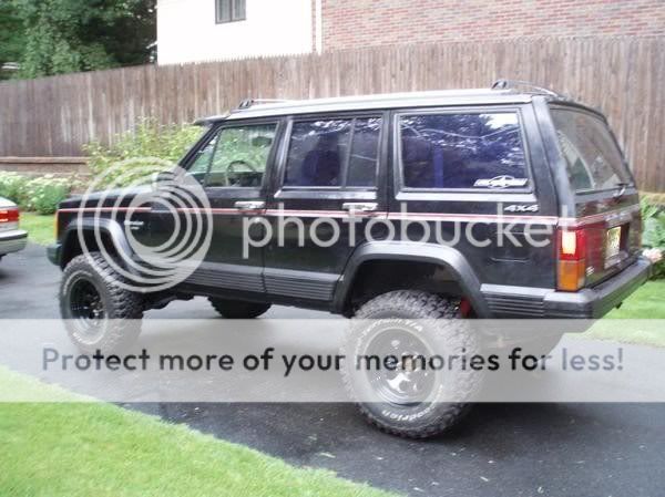 can 35s fit under a XJ with a 4.5" lift and bushwacker flares | Jeep ...